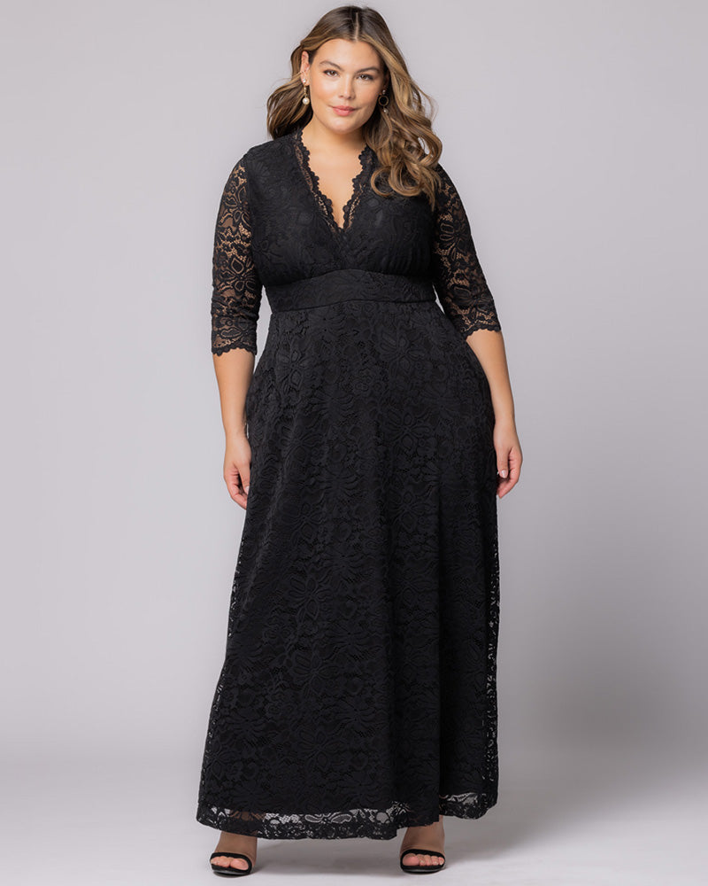 Plus Size Maria Lace Evening Gown | All For American